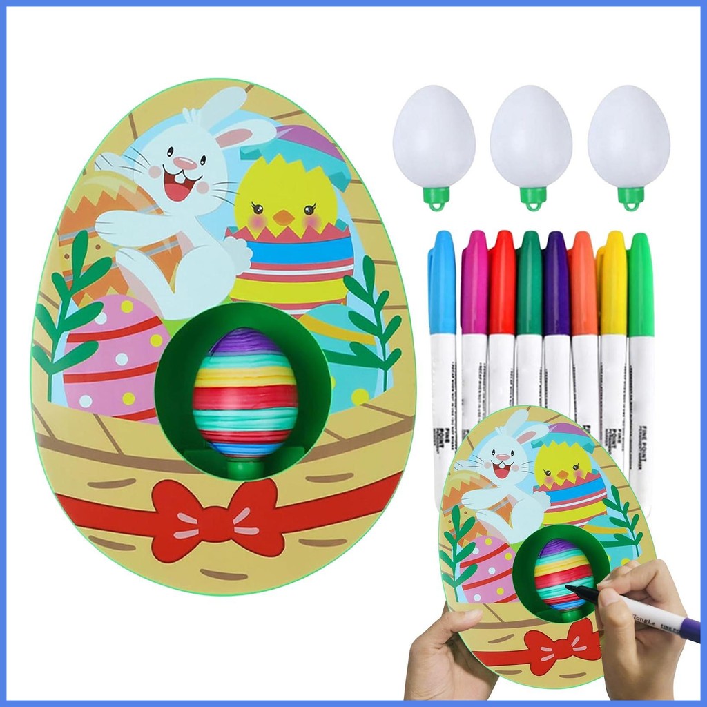 Easter Egg Coloring Spinner Easter Theme Coloring Set with Spinner ...