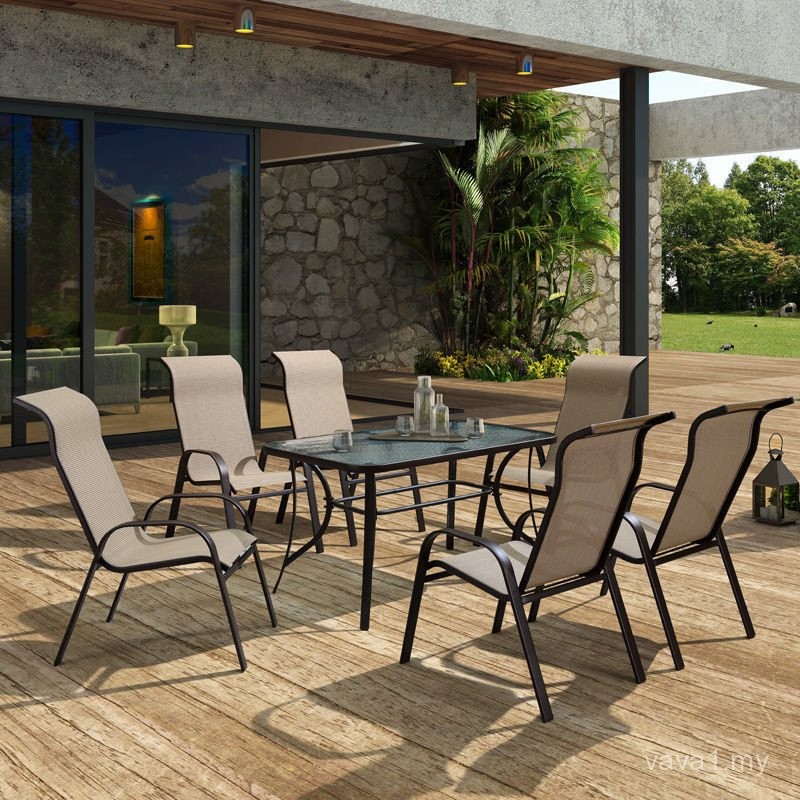 Set Meja dan Kerusi Luaran Kerusi Luaran Patio Leisure Tea House Seni ...