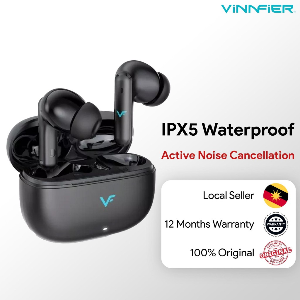Vinnfier TWS Earbuds Momento Pro 8 Active Noise Cancellation ANC IPX5 ...