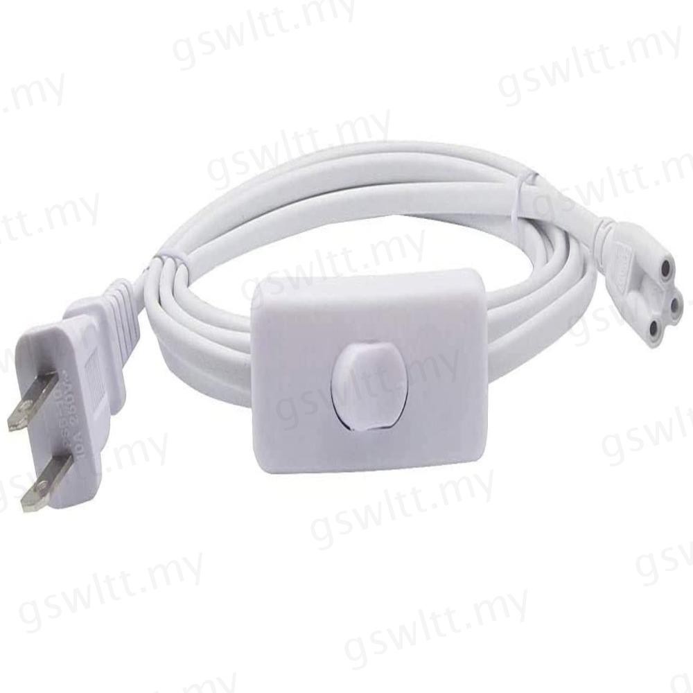 GSWLTT 3pin T5 T8 LED Switch Wire, White Copper 10ft LED Tube Power ...
