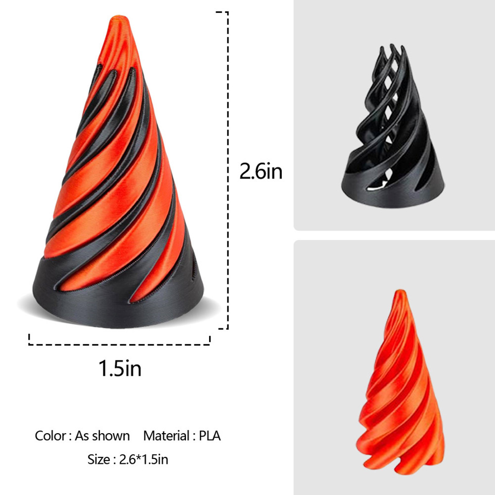 [chichome.my] 3D Printed Spiral Cone Toy Pass Through Pyramid Fidget ...
