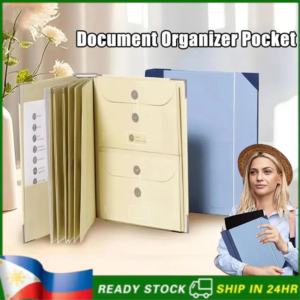 Binder Accordion Storage Folder Folio Document Organizer Expanding File Folder Pocket File ...