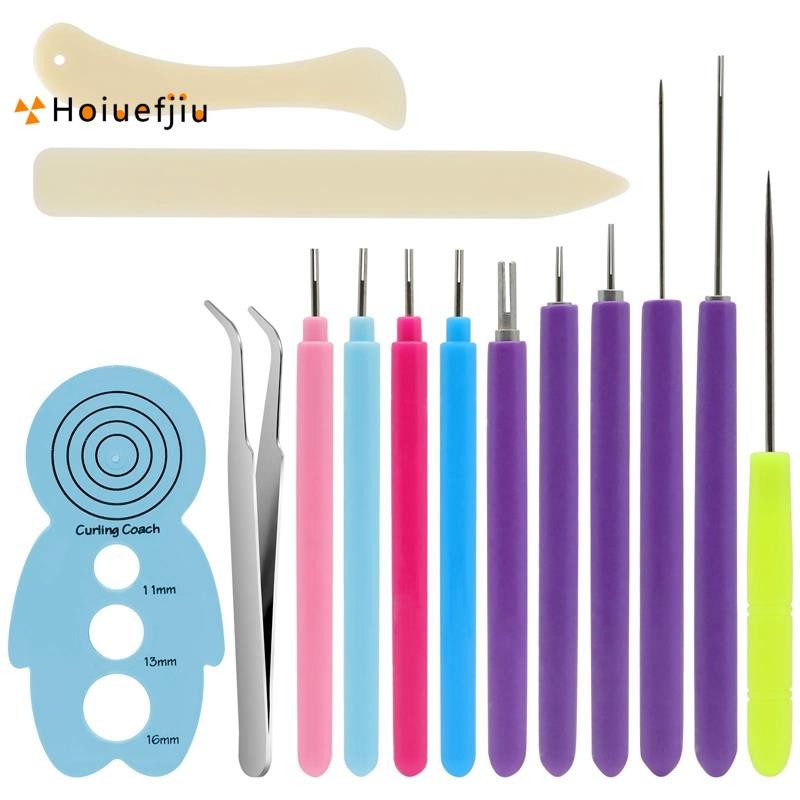 14 Pieces Paper Quilling Tools Slotted Kit,Assorted Sizes Rolling ...