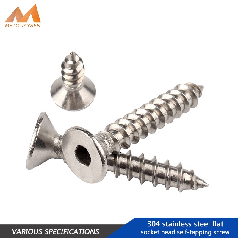 Stainless Steel 304 M3 M4 M5 M6 Countersunk Hex Hexagon Socket Head ...