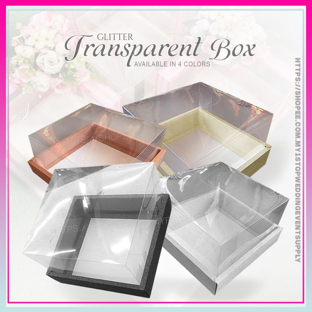 Kotak Hantaran/ Box Transparent and Glitter/Exclusive Box/FW200 ...