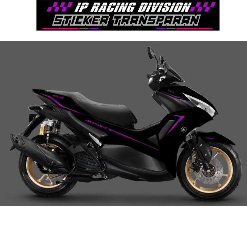 STRIPING STICKER ALL NEW AEROX CONNECTED NVX 155 TRANSPARENT PURPLE ...