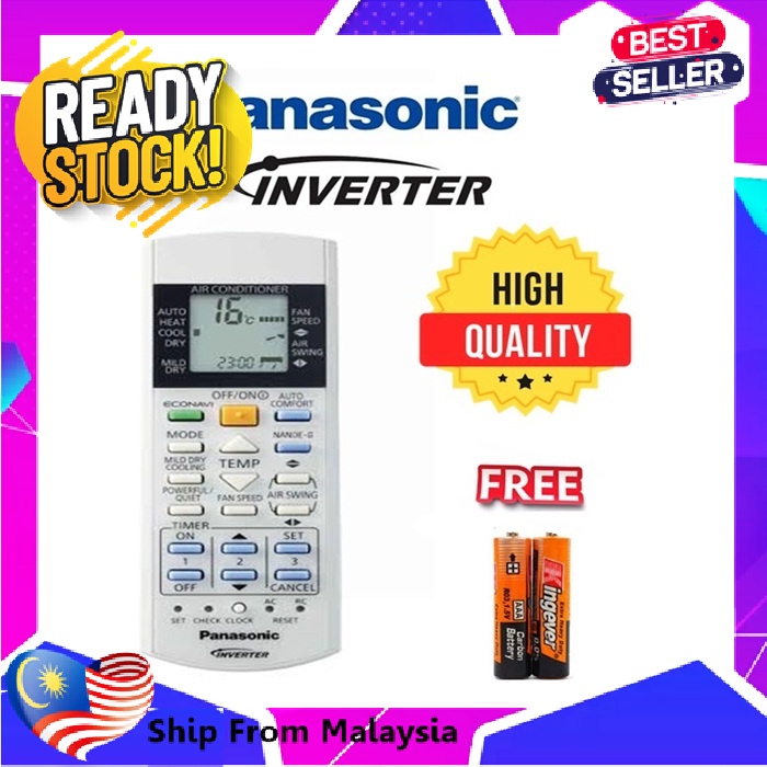 Panasonic Inverter Air Conditional Remote Control | 遥控器 | Shopee Malaysia