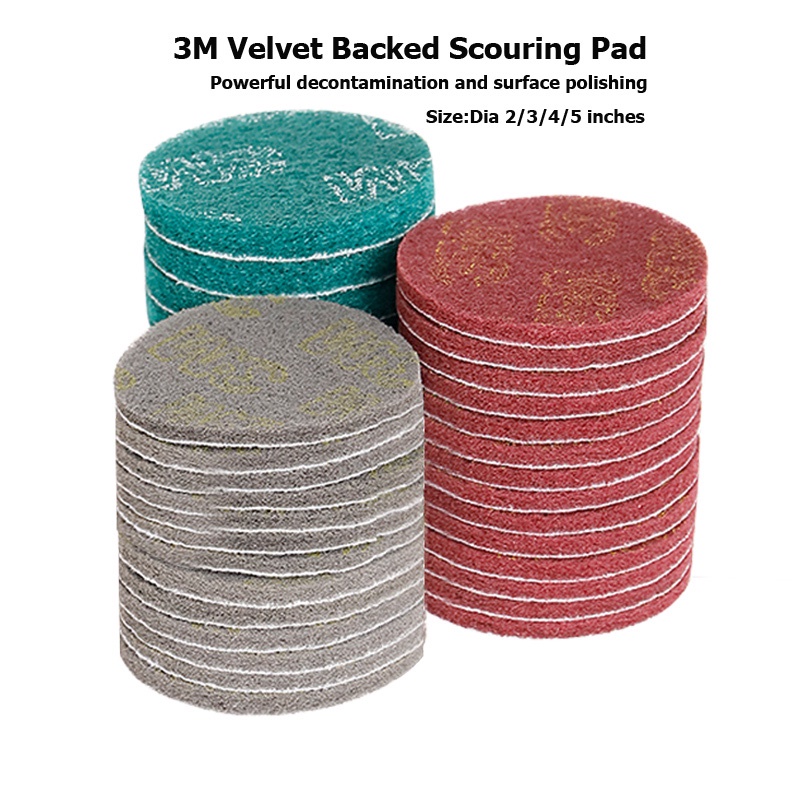 10PCS/3M Industrial Flocking scouring pad Angle grinder grinding disc 2 ...