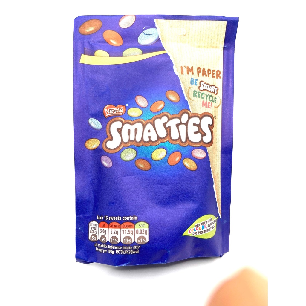 Smarties Milk Chocolate Family Pouch 105g | Shopee Malaysia