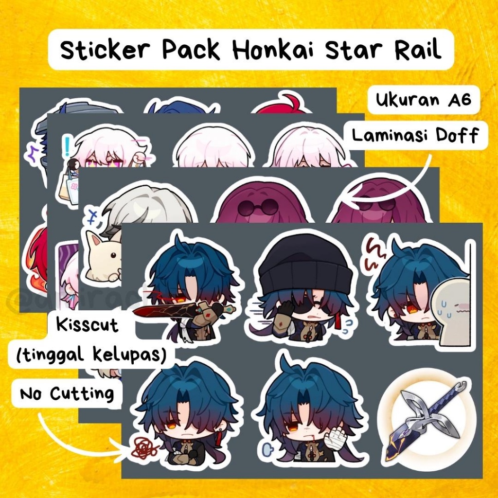 MINI Sticker Pack Sticker Pack/Sheet Honkai Star Rail - Pre-cut ...