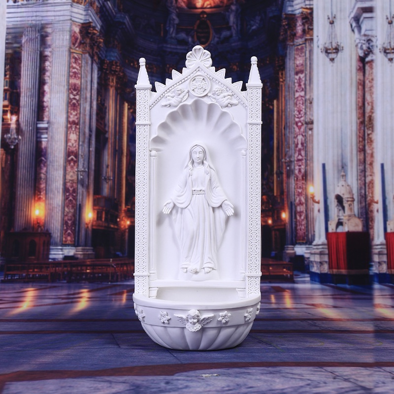 CHIBEL Resin Jesus Statue Desk Display Crafts Blessed Virgin Mary Jesus ...