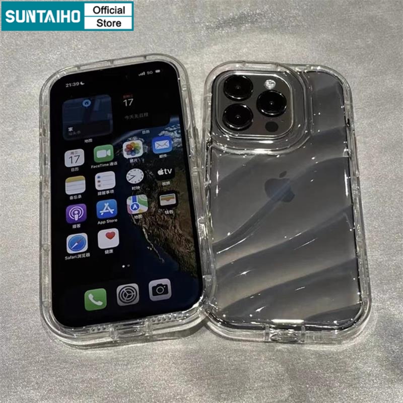 Suntaiho Anti-fouling Transparent Wavy Bumper Casing Silicone Soft ...