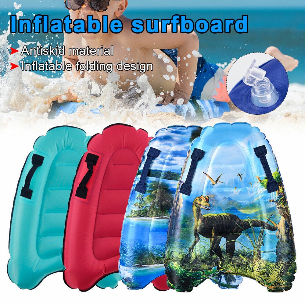 Inflatable Surfing Body Board with Handles Swimming Floating Surfboard ...