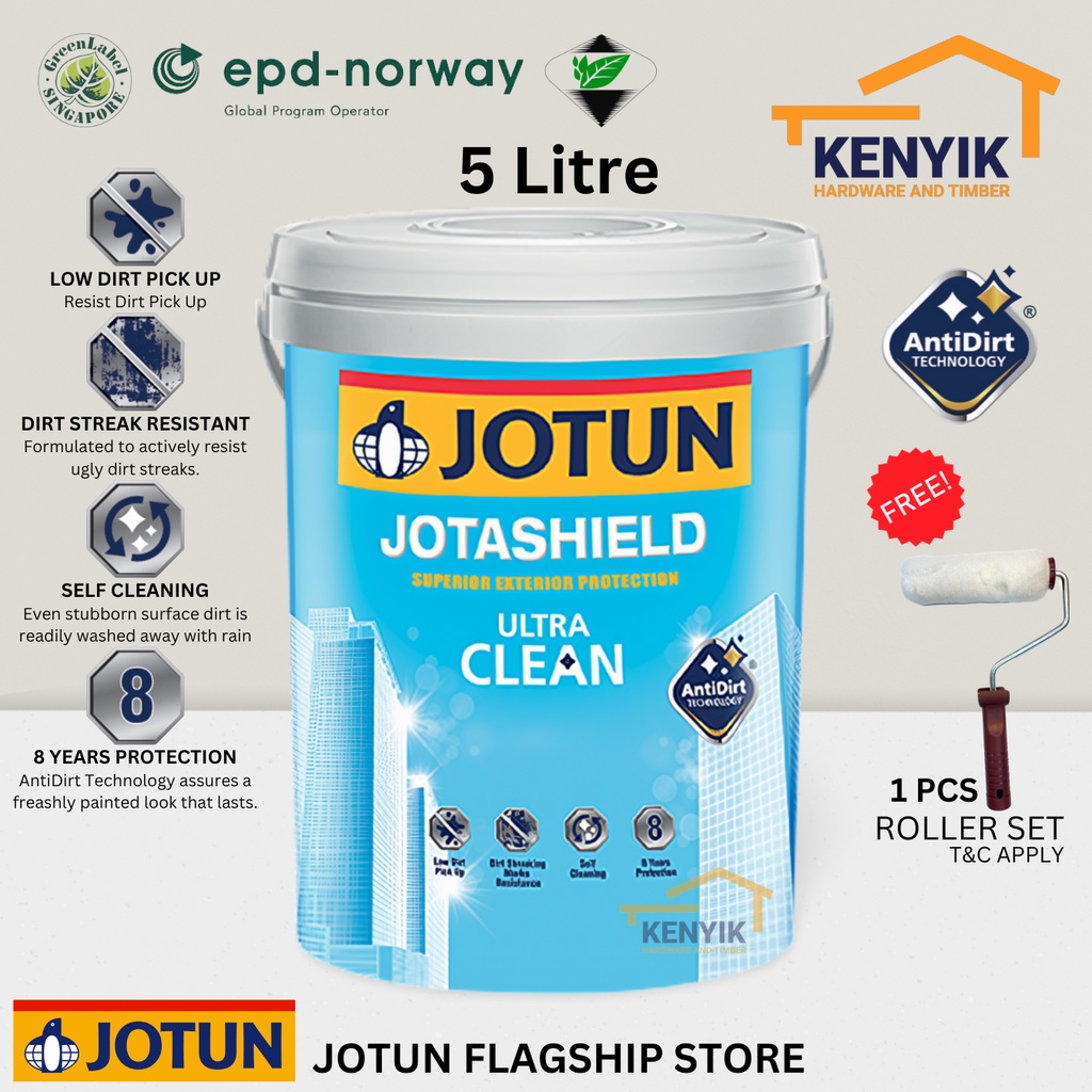 JOTUN 5L Jotashield Ultra Clean (Exterior) | Shopee Malaysia JOTUN 5L Jotashield Ultra Clean (Exterior) | Shopee Malaysia