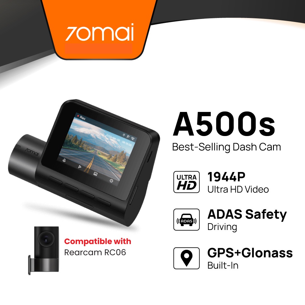 DACD Ori 70mai A500s Dashcam Pro Plus+ Built-in GPS Car Recorder 1944P ...