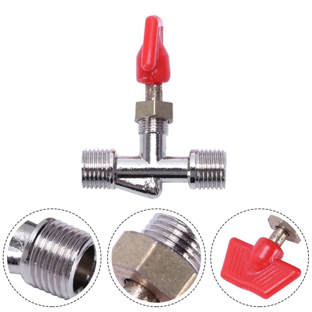 1/4 x 1/4 BSPT Male Thread Joint Pipe Gas Vent Needle Valve Air ...