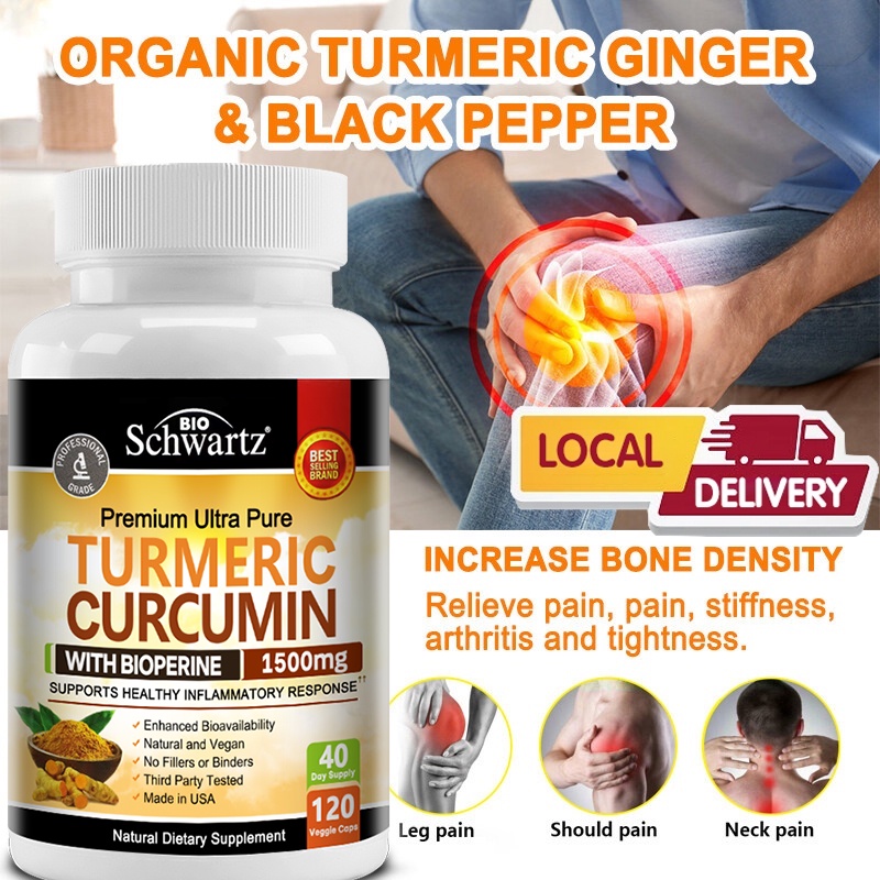 Turmeric Curcumin with BioPerine 1500 Mg - Natural Joint Support with ...
