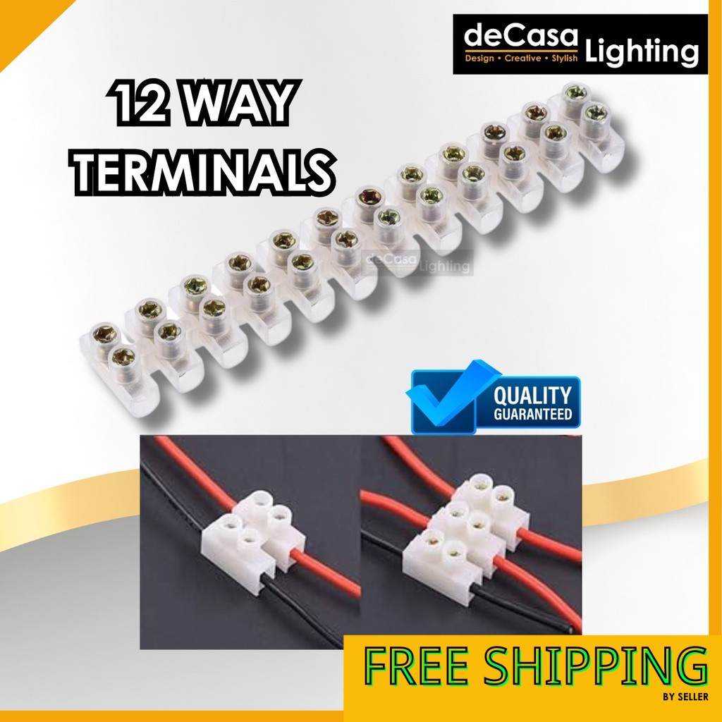 Decasa Lighting 12 Way Wire Connector / Terminal 12 Possition / 20Amp ...