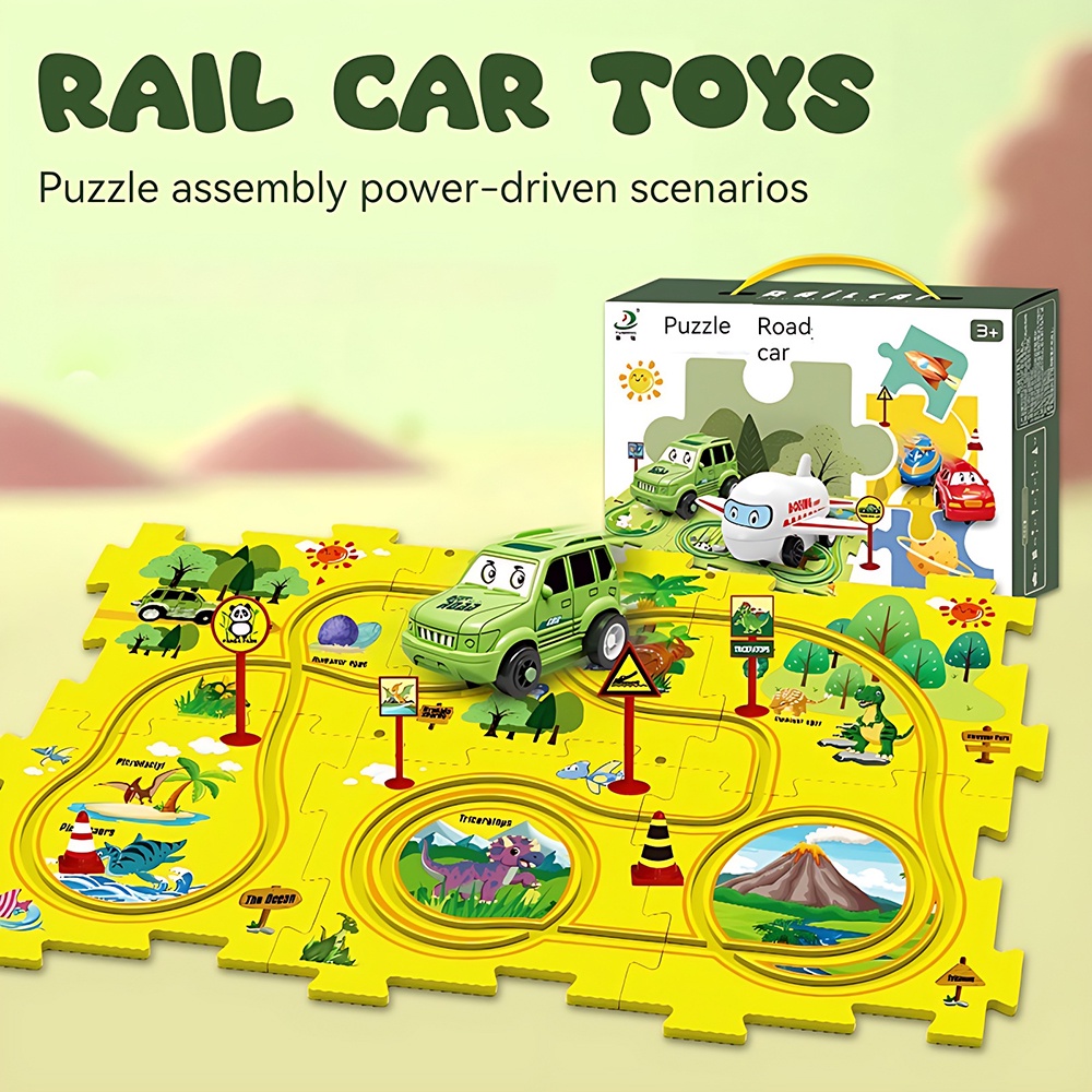 Track Car Toys Vehicle Puzzle Track Playset Fun Race Car Toys ...