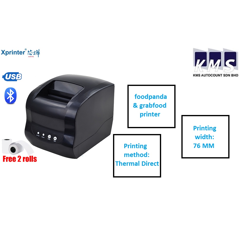 Xprinter XP-365B Thermal Barcode Printer Label Sticker 80mm | Shopee ...