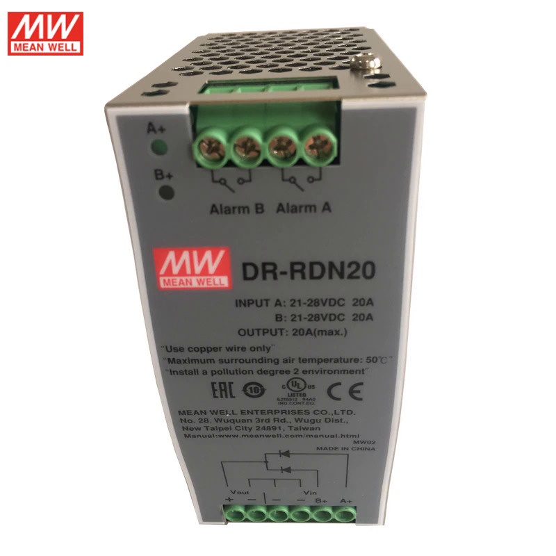 MEAN WELL DR-RDN20 20A Power Supply Redundancy Module suitable for ...