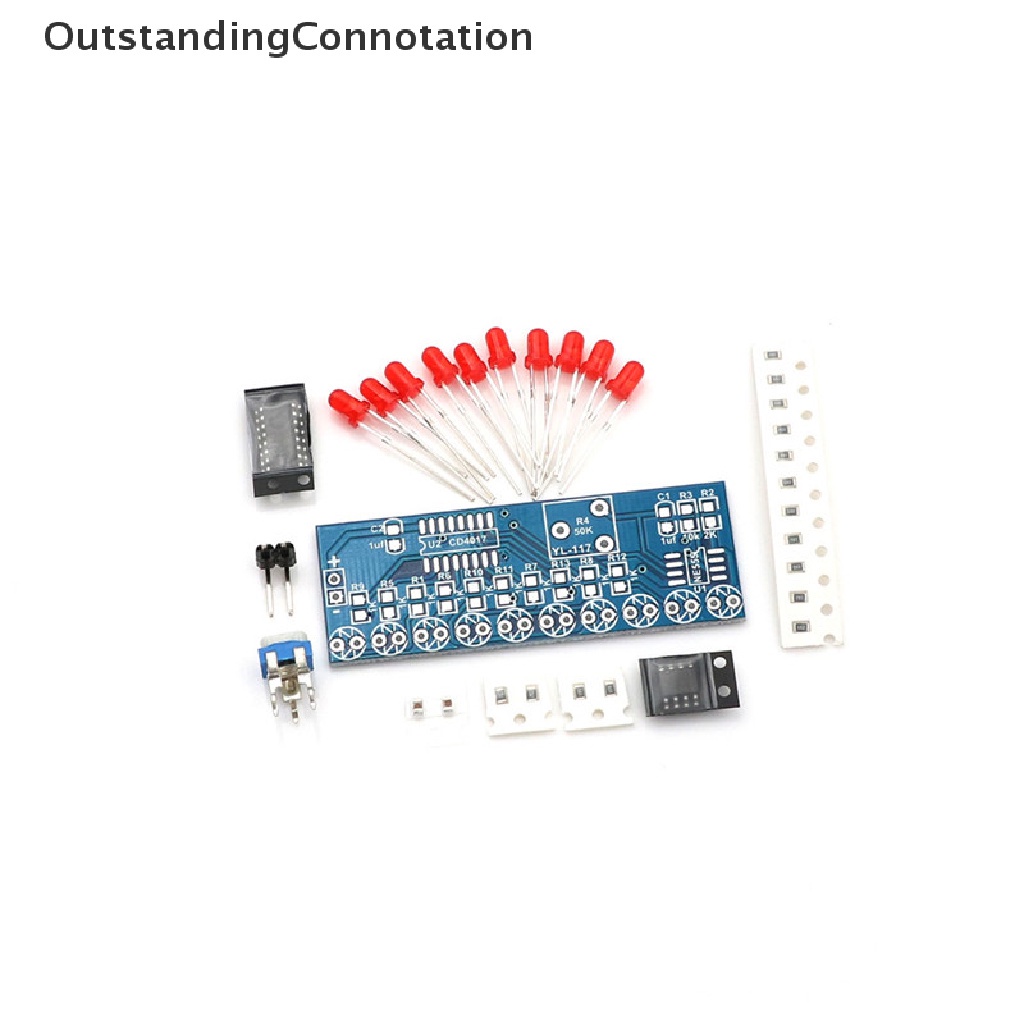 Yzz> DIY Kit Running Flow LED Light Production Suite Electronic NE555 ...
