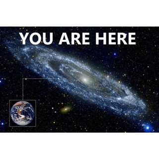You Are Here Galaxy Retro Solar System Human Earth Location In Outer ...