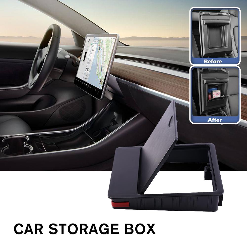 Car Armrest Holder Box Center Console Organizer Armrest Hidden Storage ...