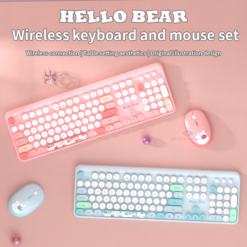 Mofii GEEZER Hello Bear Super Cute Office Keyboard Mouse Set USB ... Mofii GEEZER Hello Bear Super Cute Office Keyboard Mouse Set USB ...