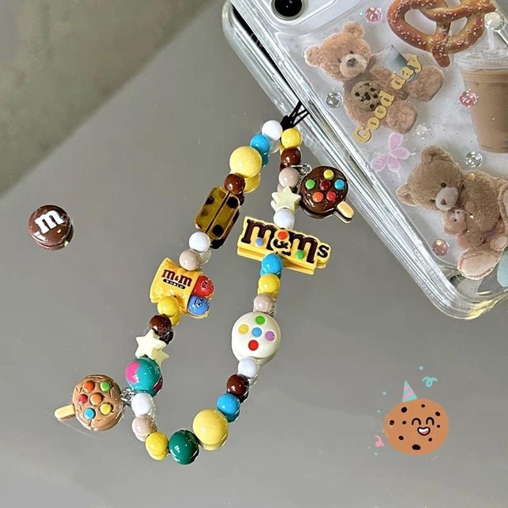 Phone Straps Chocolate Beads Phone Chain Keychain Windmill Girl Candy ...