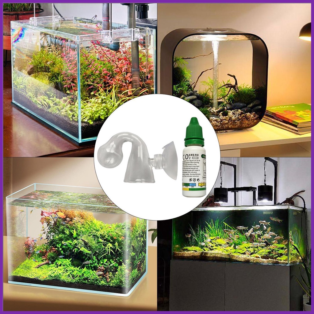 Aquatic CO2 Glass Drop Checker Fish Tank Test CO2 Kit aquatic co2 ...