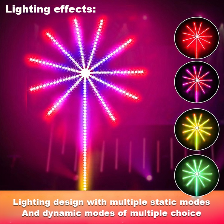 【Colorful Voice Controlled Fireworks Lights】幻彩音乐声控烟花灯LED music voice ...