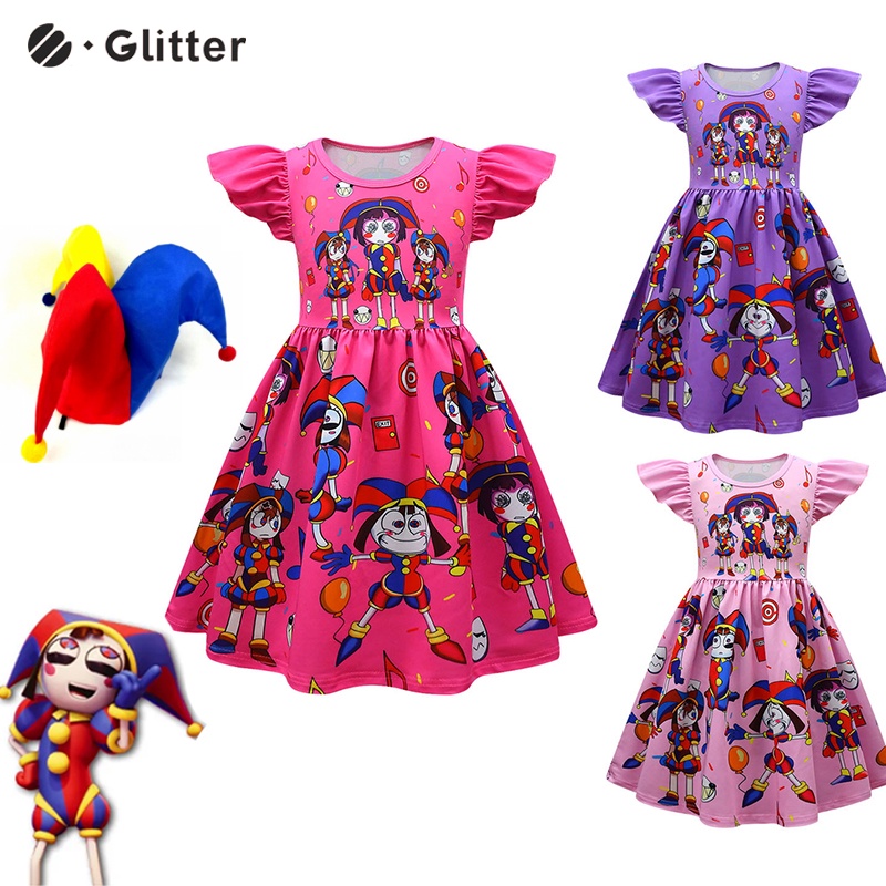 The Amazing Digital Circus Pomni Cosplay Costume Girls Fashionable ...