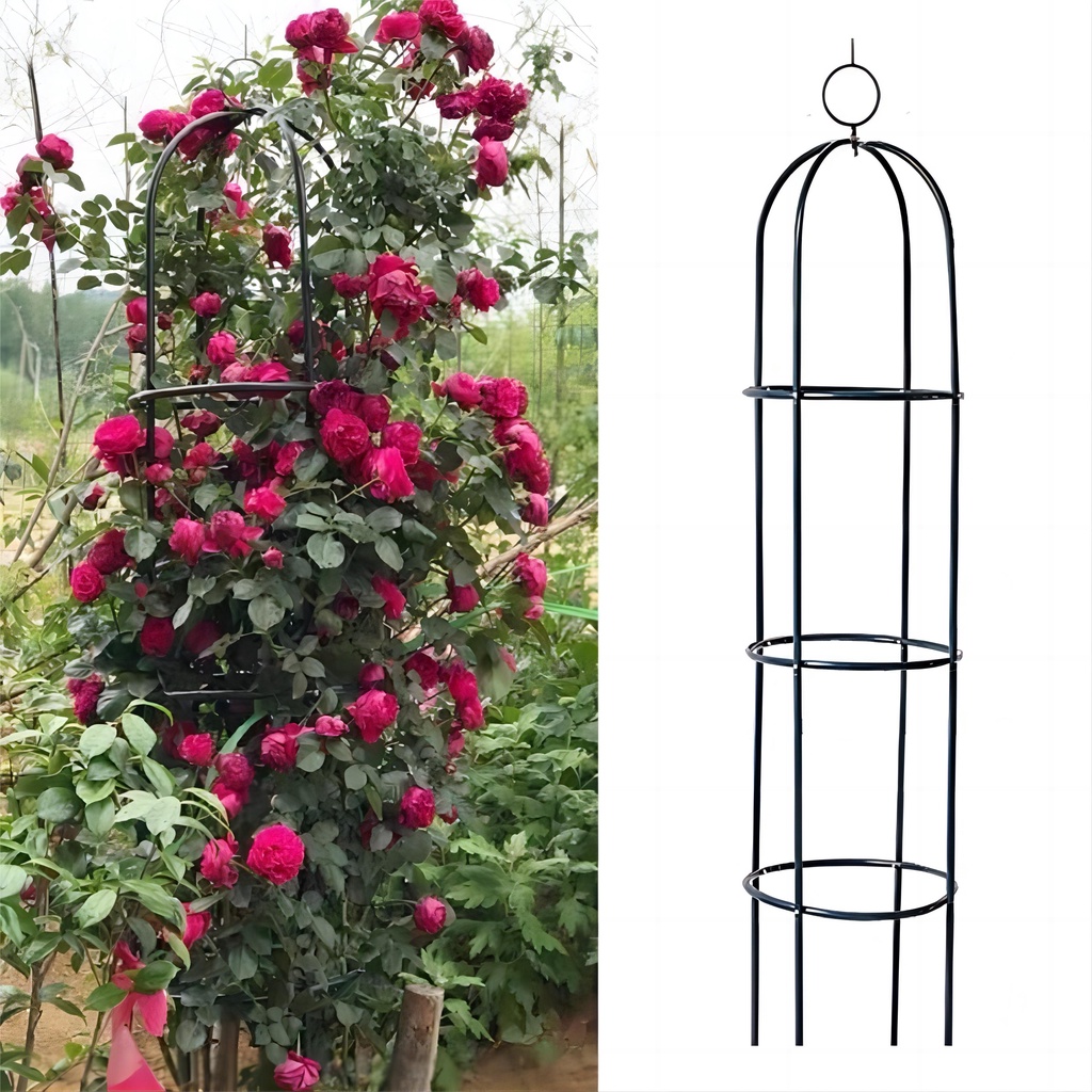 Garden Arch Trellis Climbing Plant Support Rose Tower Vine Supports For ...