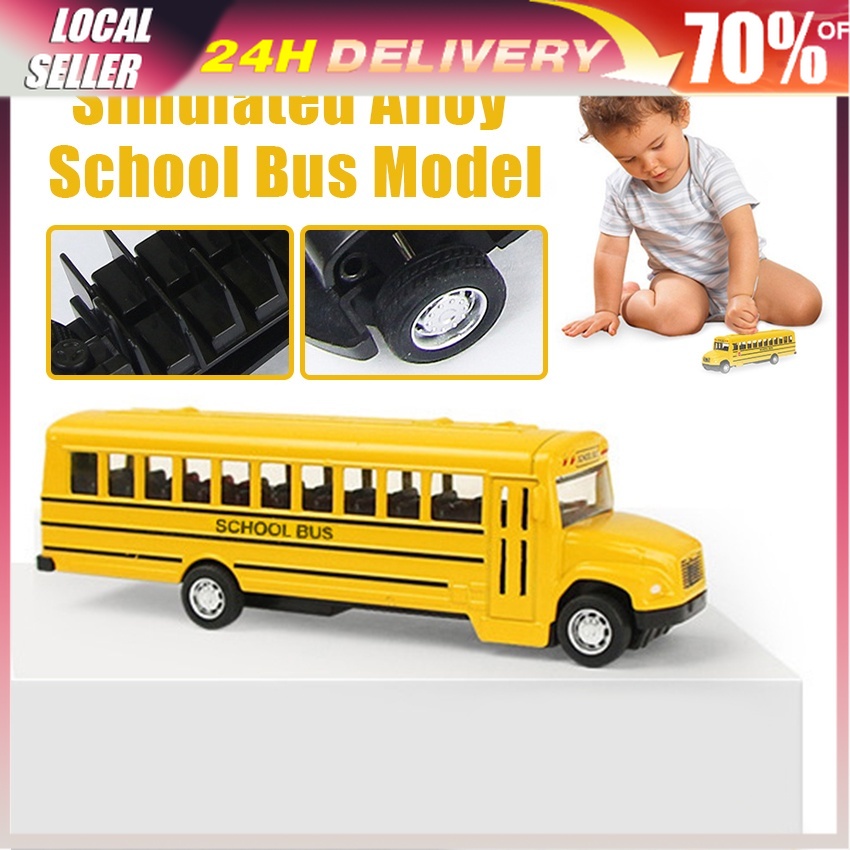 1pc Alloy bus with Pull Back Funtion school buses Model toy | Shopee ...