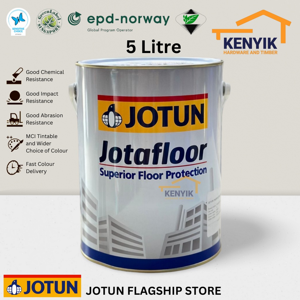 JOTUN 5L Jotafloor Top Coat (Indoor Floor Paint) | Shopee Malaysia