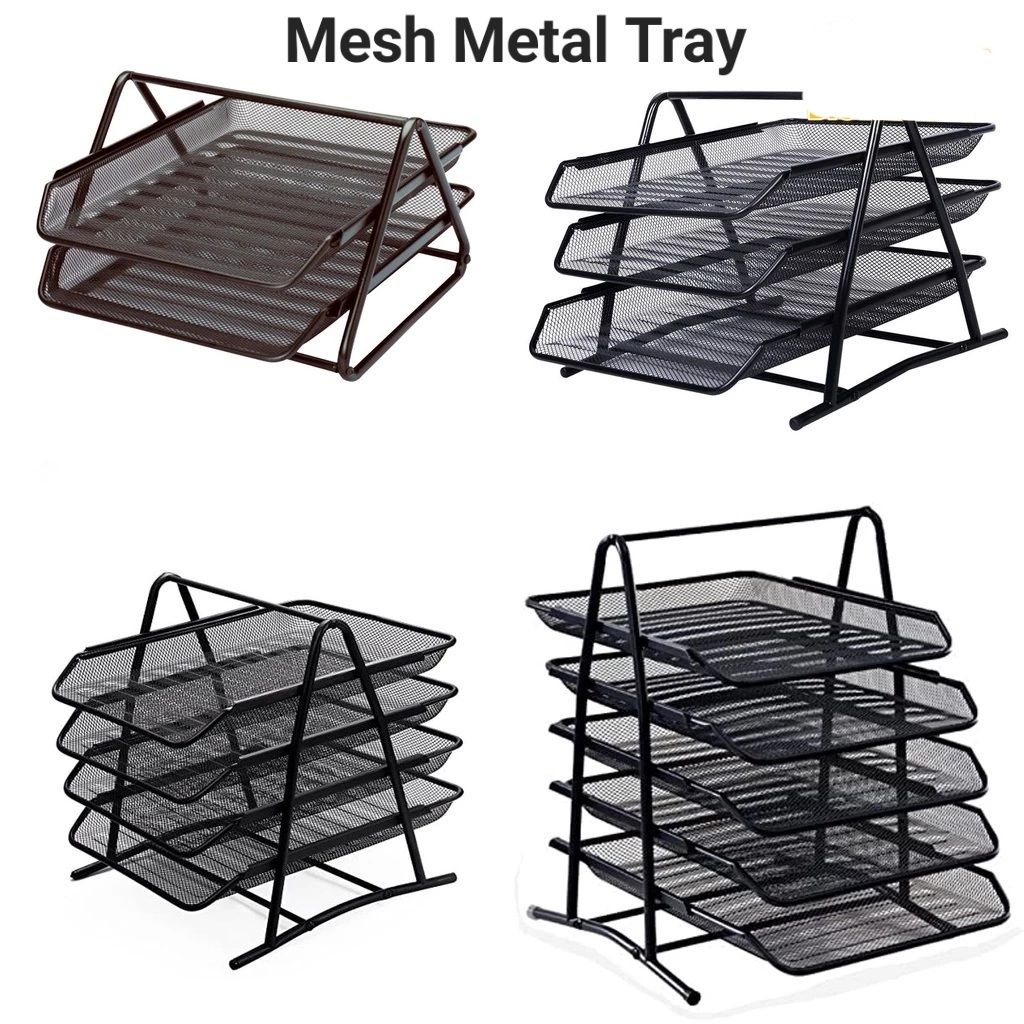 A4 Size Plastic or Metal Desk Document Tray Wire Mesh Tray Document ...