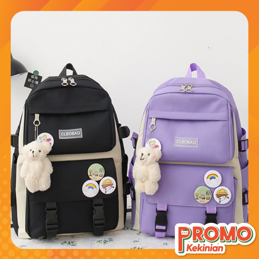 - T6050 Korean Backpack Set/4 In 1 Backpack Set/Korean Style School Bag ...