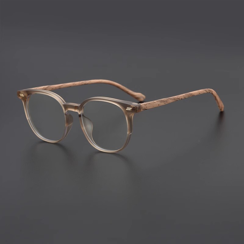 Matte Circular Glasses Frame Men Women Retro Anti Blue Light Glasses ...