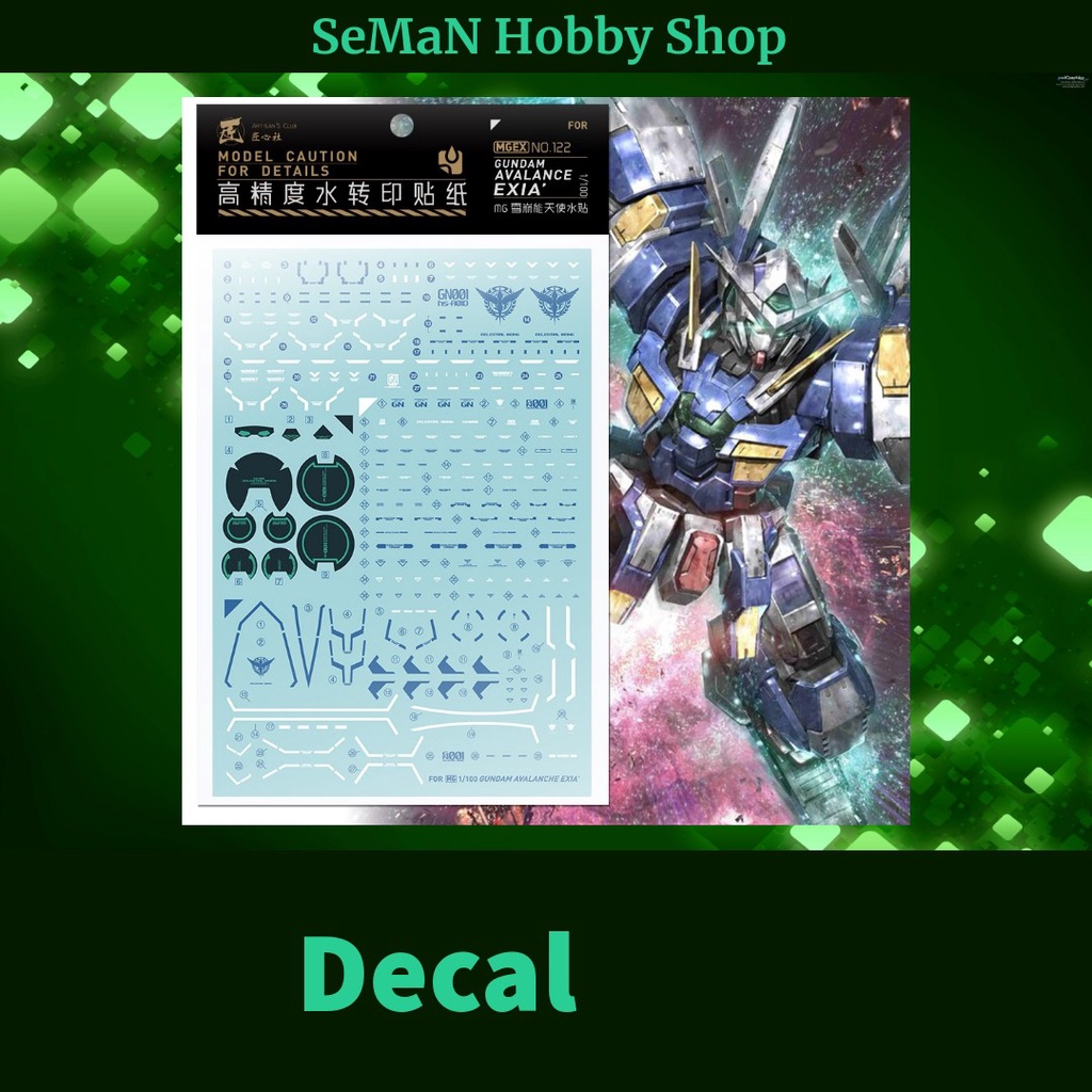 Decals Stickers for MG 1/100 Avalanche Exia [Addon Effects ...
