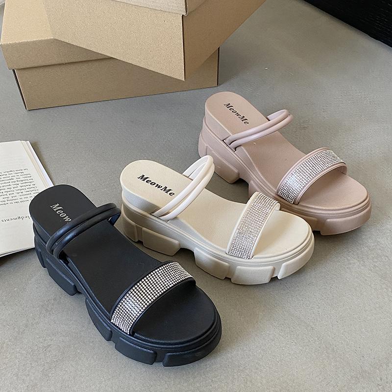 READY STOCK Magni Thick Women's Sandal Kasut Wanita Casual Wedges Heel ...