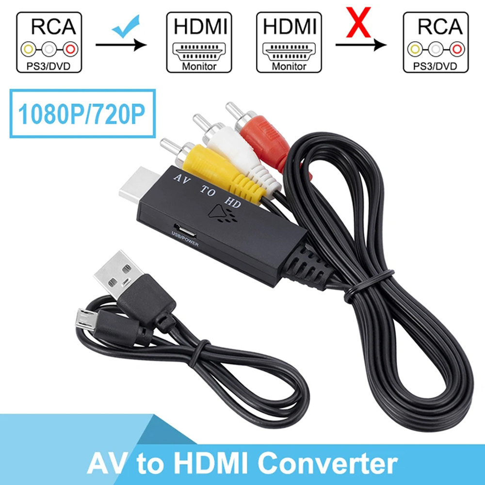 AV to HDMI Converter Adapter With Built-in 1080P 720P Set-Top Box ...