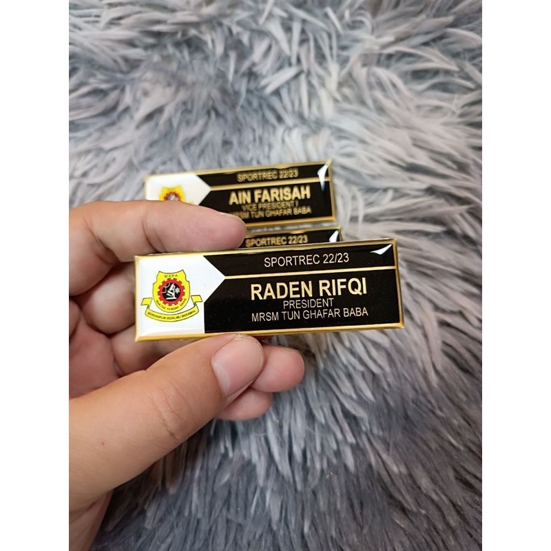 Name Tag Epoxy SEKOLAH | SBP | MRSM | PRS | MAGNET & PIN | Shopee Malaysia