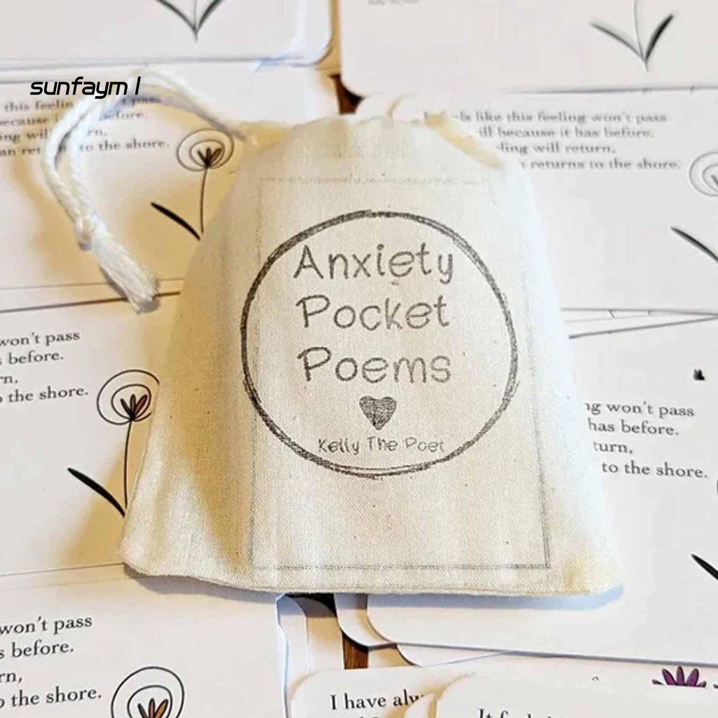 SUNFA Self-care Pocket Poetry Anxiety Relief Poems Positive Affirmation ...