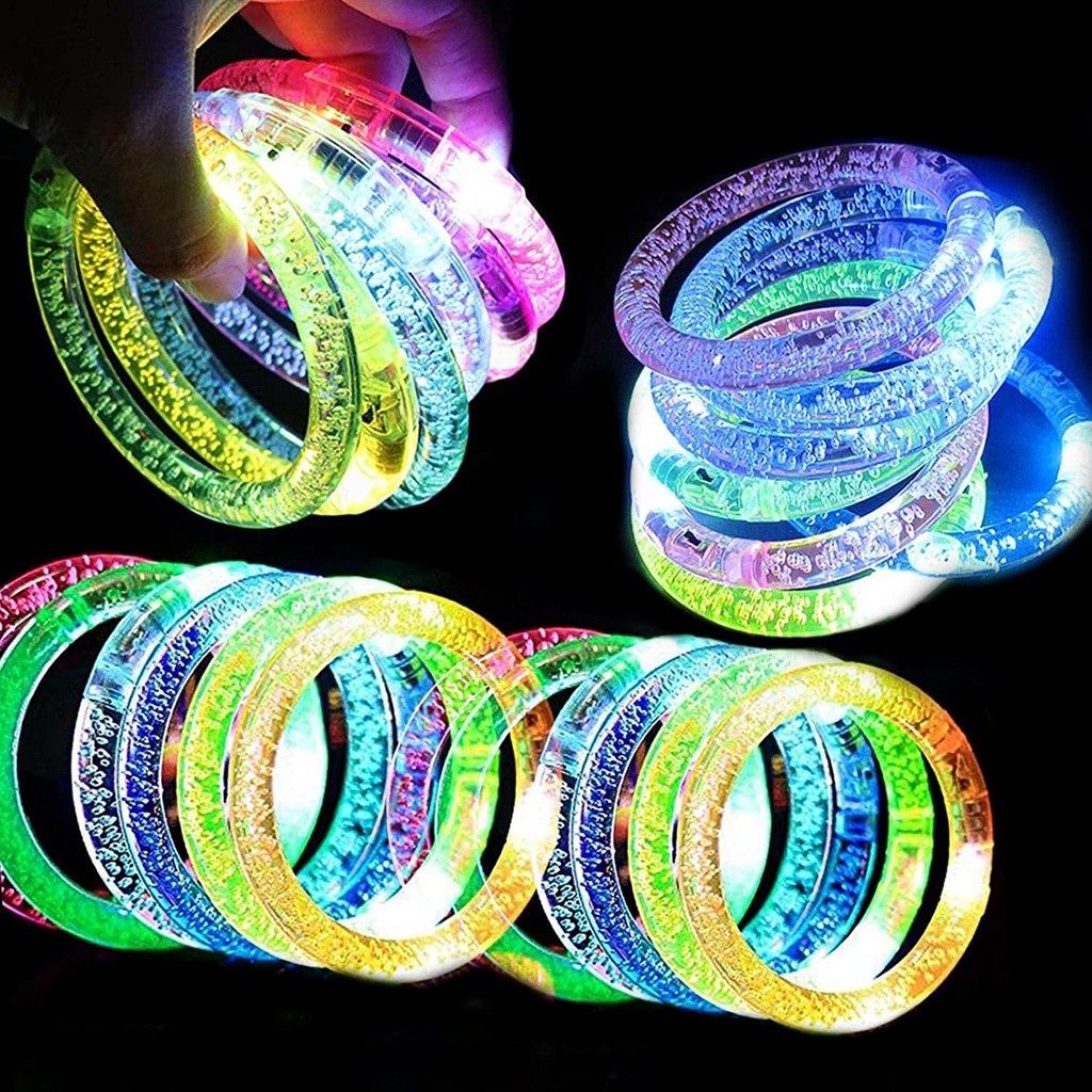 LED Bracelets Glow In The Dark Light Up Bracelets Luminous Bangle ...