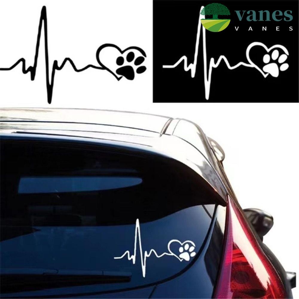 VANES Heart Beat Trackpad Decal Black Motorcycles Decoration Reflective ...
