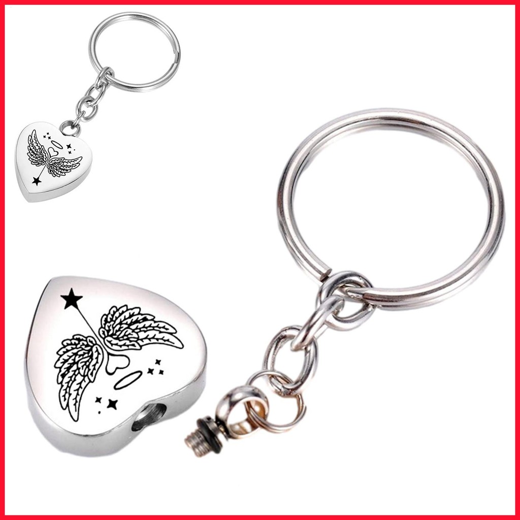 Memorial Keepsake Locket Pendant Stainless Steel Memorial Keychain ...