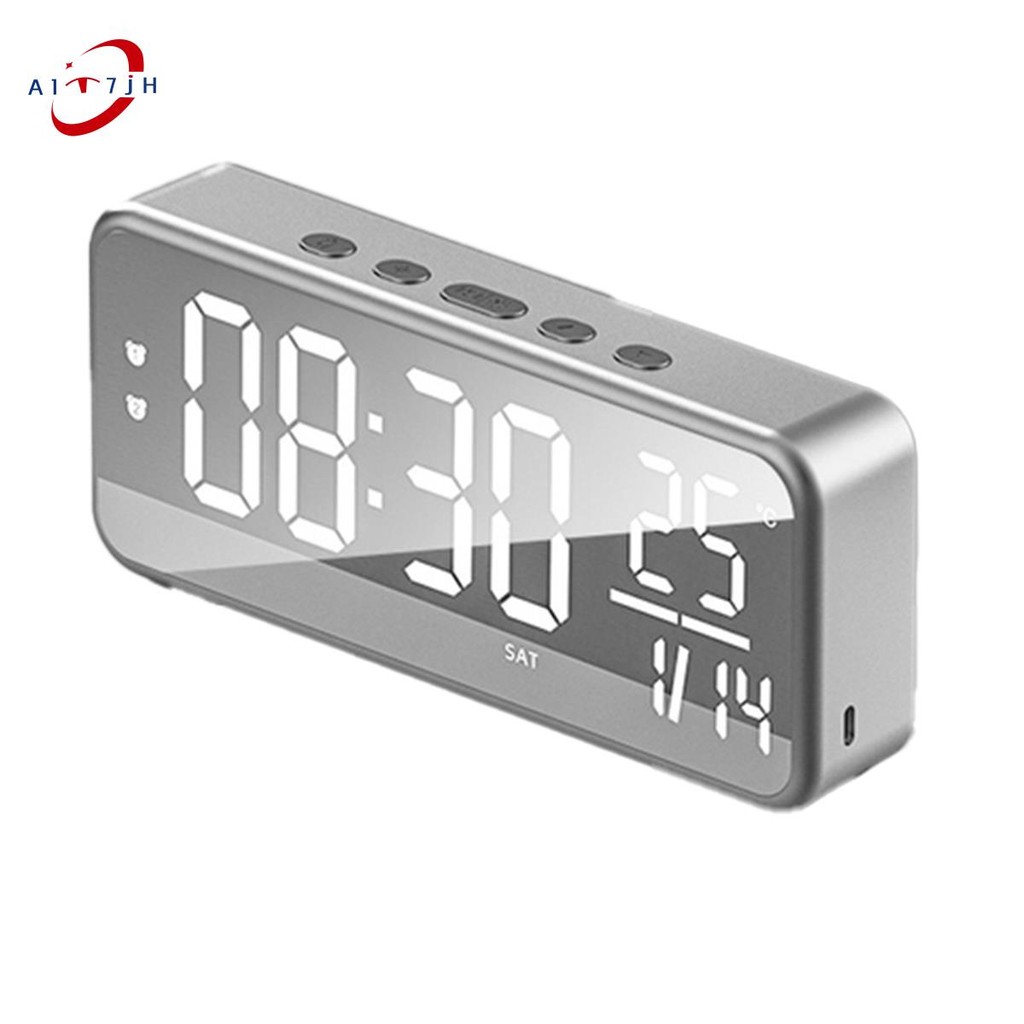Smart Sound Alarm Clock LED Music Alarm Clock Wall Mounted Desk Clock ...