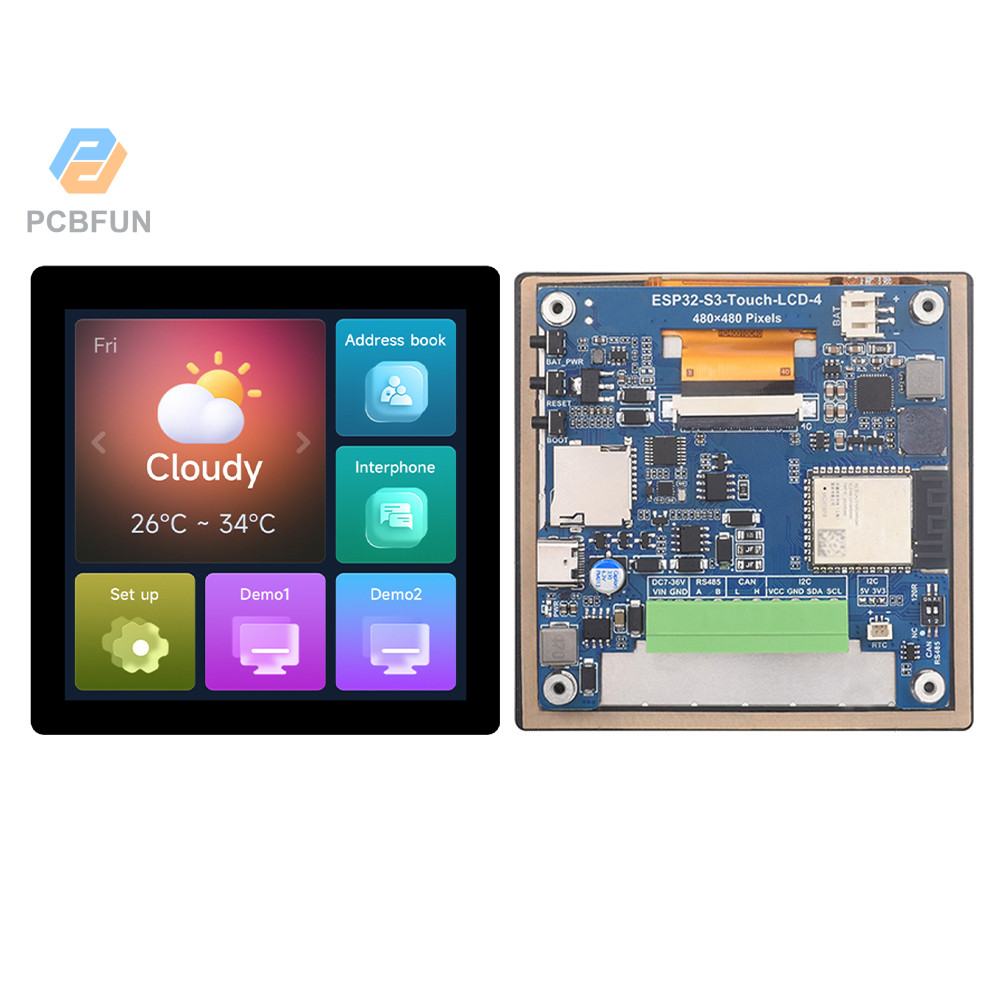 Pcbfun ESP32-S3-Touch-LCD-4 ESP32-S3 4-inch LCD Capacitive Touch Screen 32-Bit Lx7 Dual Core ...