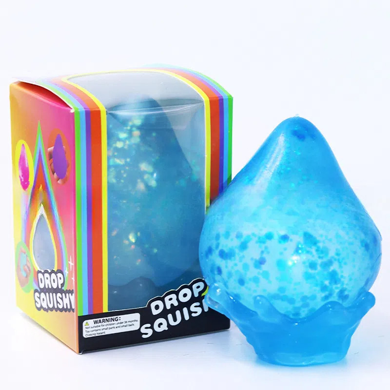 Water Drop Rebound Squishy Toy Stress Relief Mochi Toy for Kids and ...